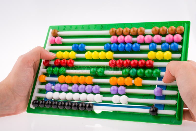 Hand using an abacus stock photo. Image of business, educational - 72085682