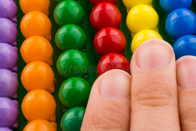 Hand using an abacus stock photo. Image of learn, arithmetic - 72271530