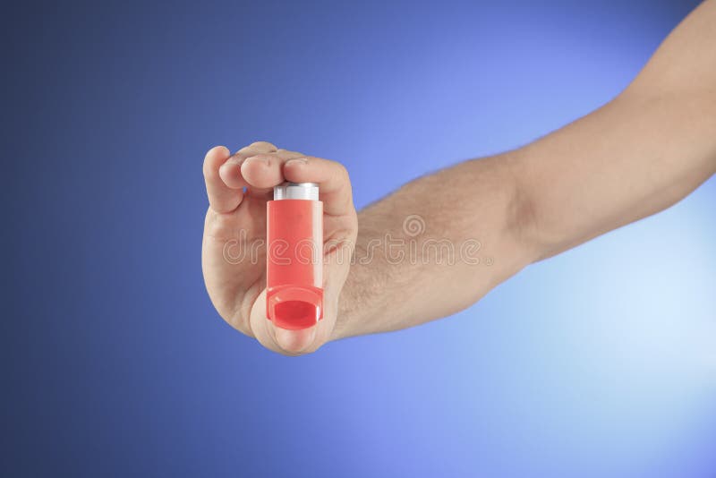 Hand Using an Asthma Inhalator Stock Photo - Image of bronchitis ...