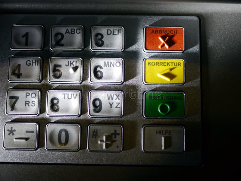 Atm Keyboard Keypad Cash Machine Banking Numbers Stock Photos - Free ...
