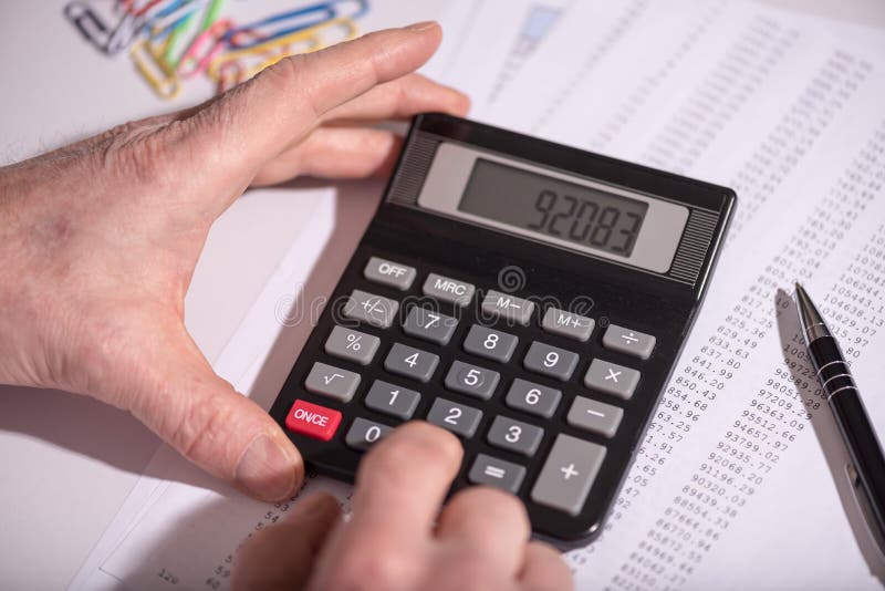 Hand Using Calculator, Accounting Concept Stock Photo - Image of ...