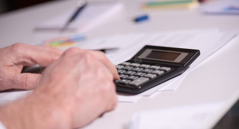 Hand Using Calculator, Accounting Concept Stock Photo - Image of hand ...