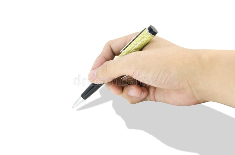 Hand using a classic pen stock image. Image of texture - 69337885