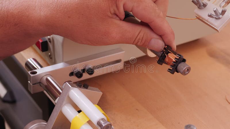 Hand Using Coil Winding Machine - Reeling Conducting Wire and ...
