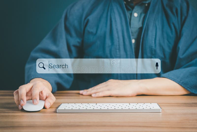 Hand Using a Computer Keyboard To Search for Information, Job Search ...