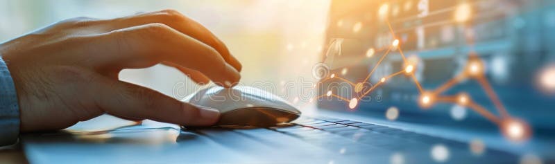 Hand Using Computer Mouse Digital Data Overlays Stock Photos - Free ...