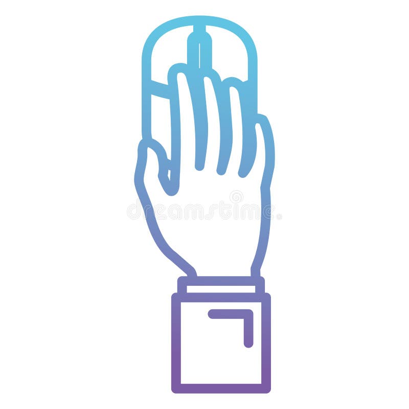 Hand Using Computer Mouse Stock Illustrations – 434 Hand Using Computer ...