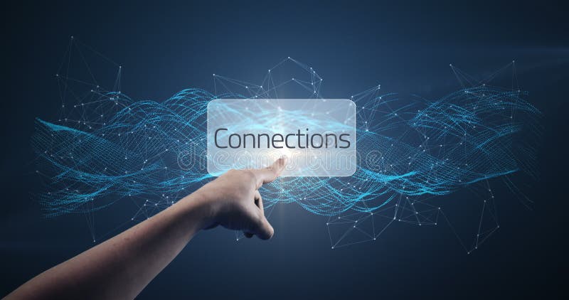 Hand Using Digital Interface Screen Stock Video - Video of connection ...