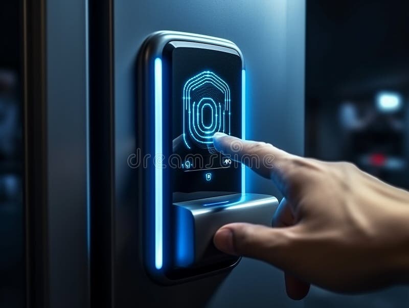 Hand Using Fingerprint, Scan for Smart Digital Door Locker, Ai ... Hand Using Fingerprint, Scan for Smart Digital Door Locker, Ai ...