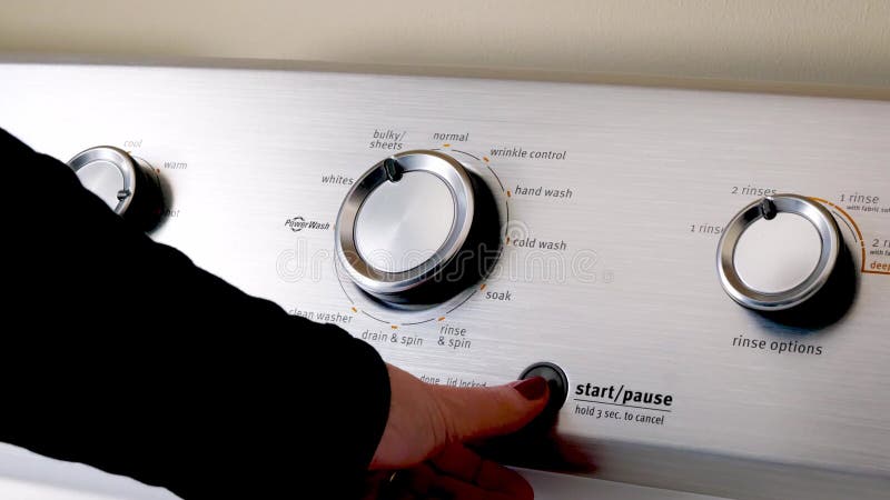 Button On A Control Of Washing-machine Panel Picture. Image: 5287001