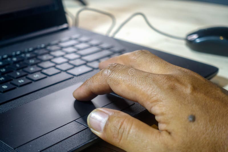 Hand Using the Laptop , Working Stock Image - Image of limb, person ...