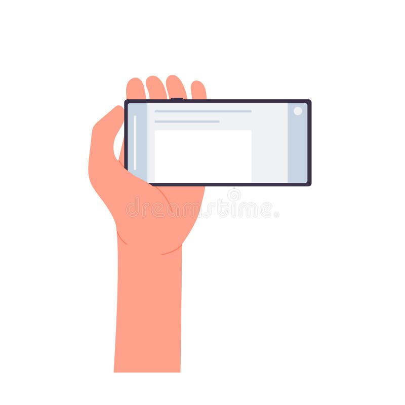 Hand using mobile phone stock illustration. Illustration of empty ...