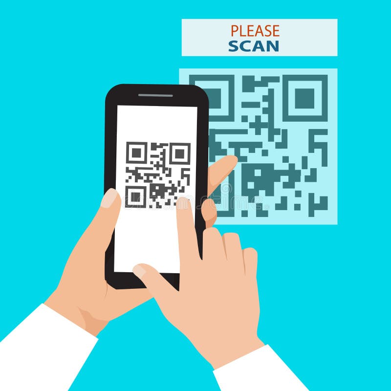 Capture QR Code on Mobile Phone. Digital Technology, Information ...