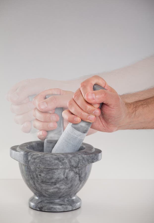 Hand use pestle pound stock image. Image of cuisine, wood - 42470563