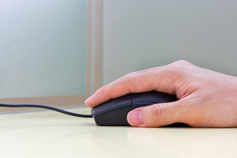 Hand using mouse stock photo. Image of business, typing - 68565912