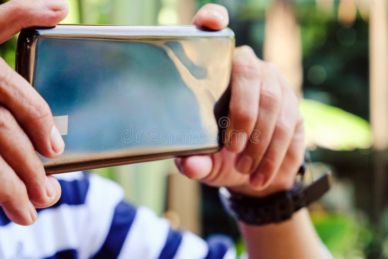 Hand Using Phone Taking Picture Stock Photo - Image of travel ...