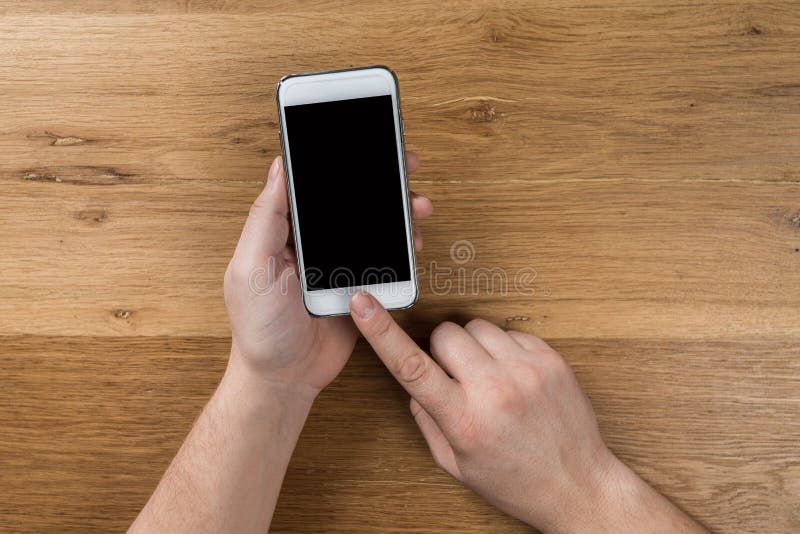 Hand using phone top view stock image. Image of cellular - 138842613