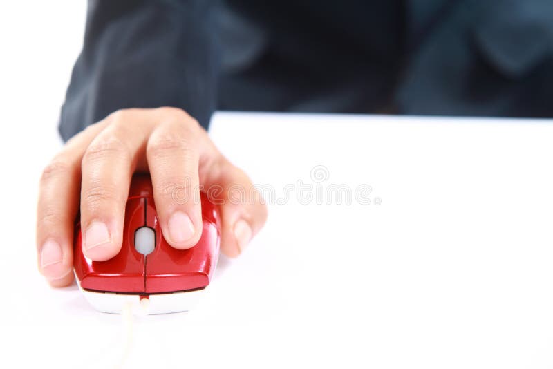 Hand Using a Computer Mouse Stock Image - Image of industry ...