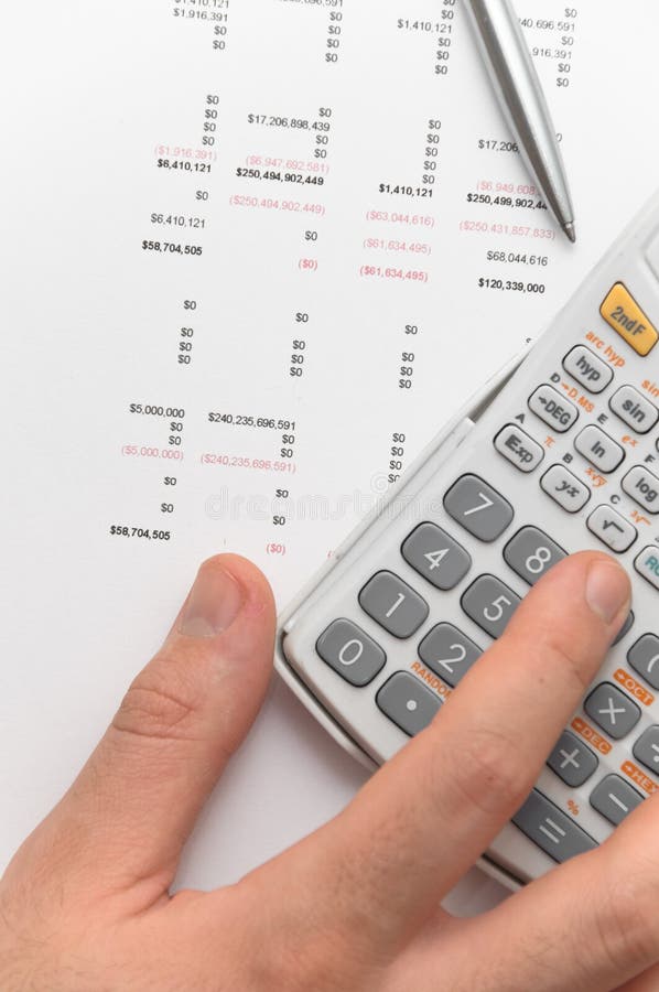 Hand Using Scientific Calculator for Business Stock Image - Image of ...