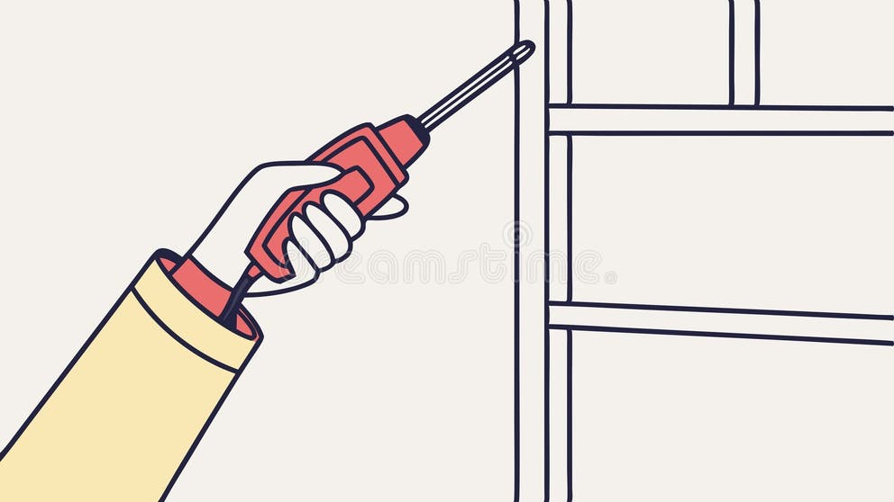 Hand Using Screwdriver, Precision Repair, Assembly Work, Vector Design ...