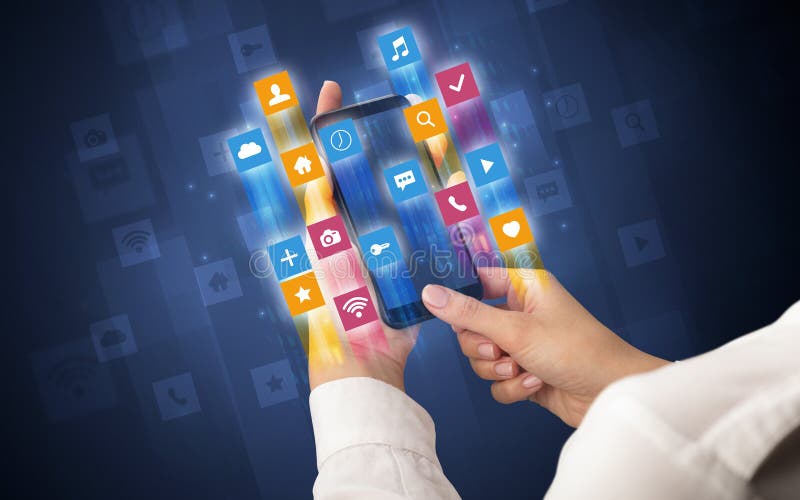 Hand Using Smartphone with Angular App Icons Stock Photo - Image of ... Hand Using Smartphone with Angular App Icons Stock Photo - Image of ...