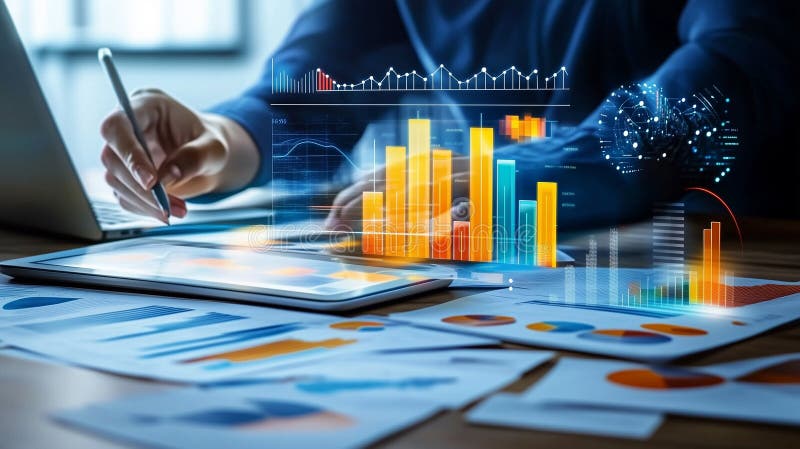 A Hand Using an Tablet To Draw Graphic on the Screen, Surrounded by ...