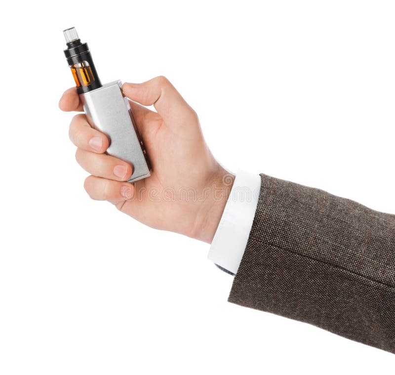 Hand with Vape Device for Smoking Stock Image - Image of atomizer ...
