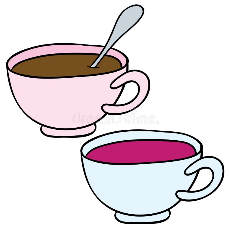 Hand Vector Drawing Cartoon Cup Stock Vector - Illustration of glass ...