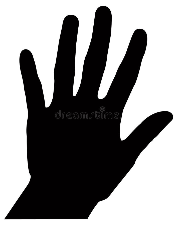 Hand stock vector. Illustration of silhouette, people - 87341946