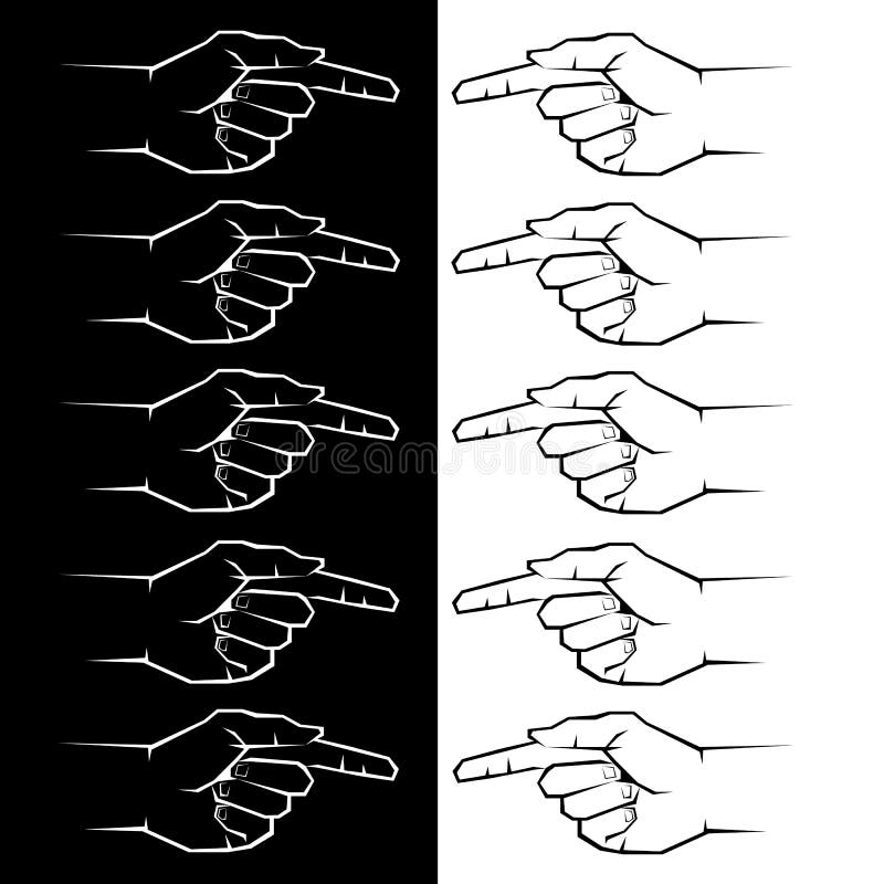 Hand Vector Human Illustration Finger Symbol Icon Concept Design Stock ...