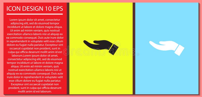 Hand Vector Icon , Lorem Ipsum Flat Design Stock Photo - Image of ...