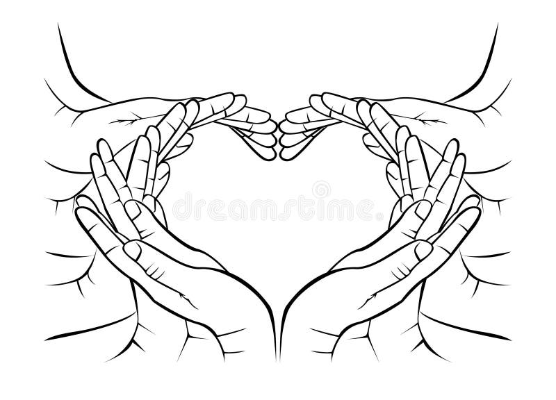 Hand Vector Line Art Illustration Symbol Perfect Stock Vector ...
