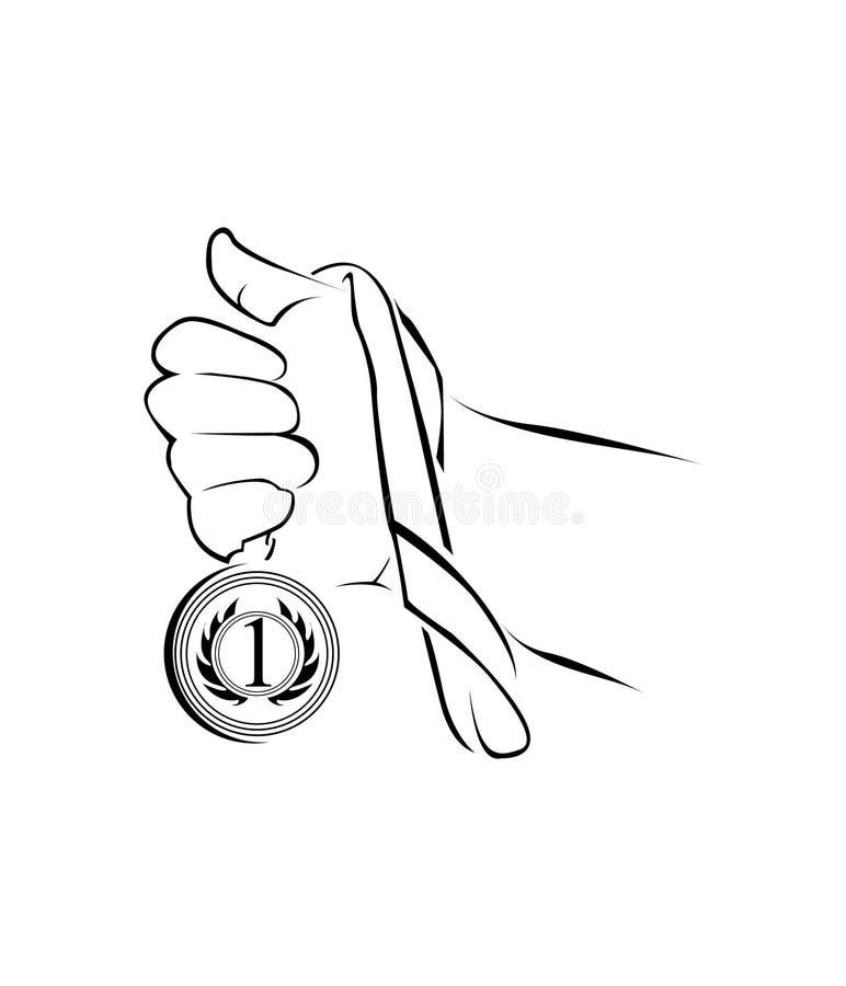 Hand Vector Line Art Illustration Symbol Perfect Stock Vector ...