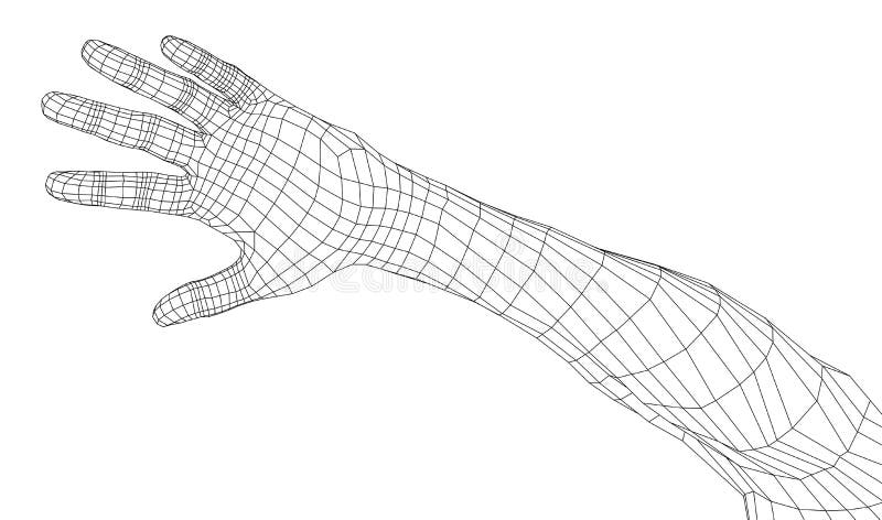 Hand. Vector Rendering of 3d Stock Vector - Illustration of sign ...