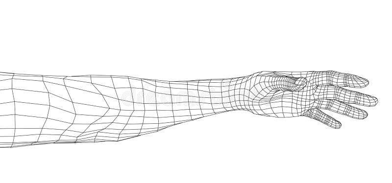 Hand. Vector Rendering of 3d Stock Vector - Illustration of greeting ...