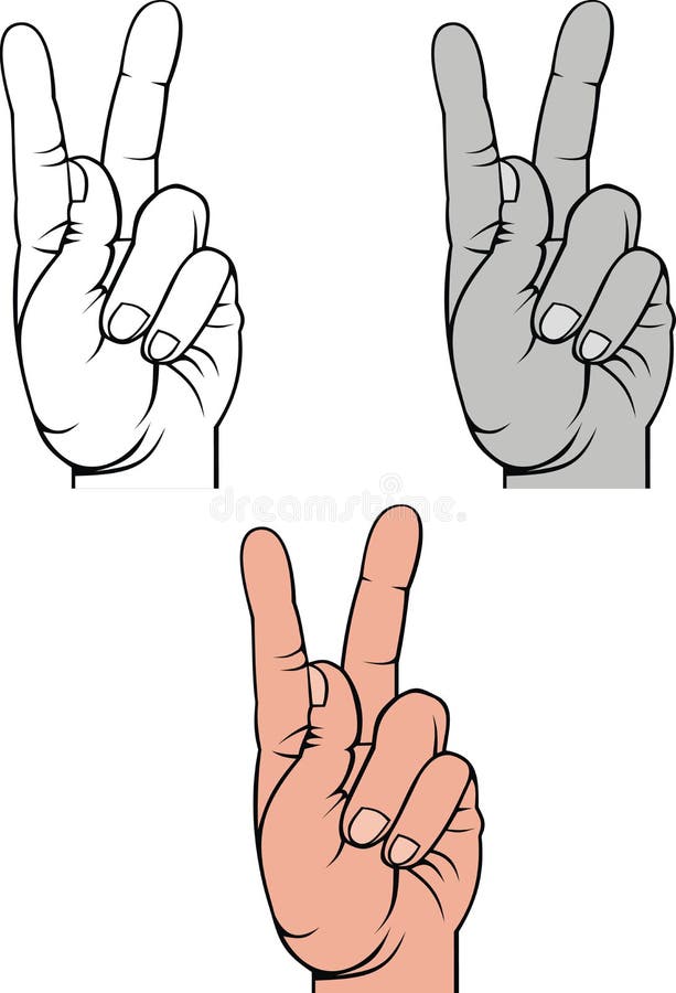 Hand and victory stock vector. Illustration of fist, help - 30480229