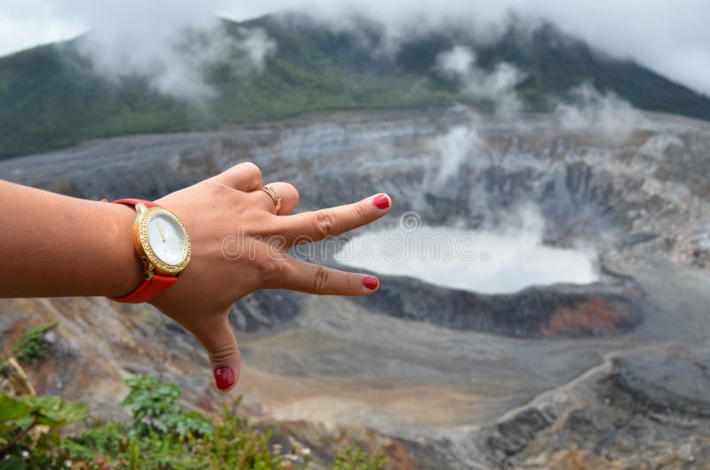 The hand and the volcano stock image. Image of geologic - 88602541