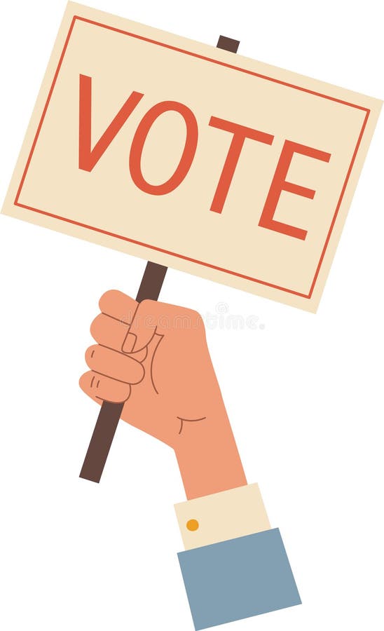 Hand with Vote Sign stock vector. Illustration of person - 330639017