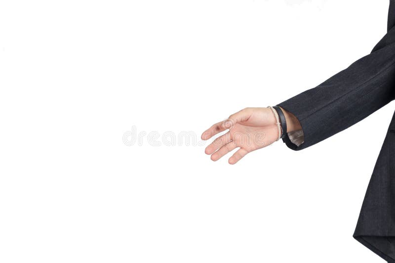 Hand Waiting for Handshake Isolated on White Background Stock Image ...