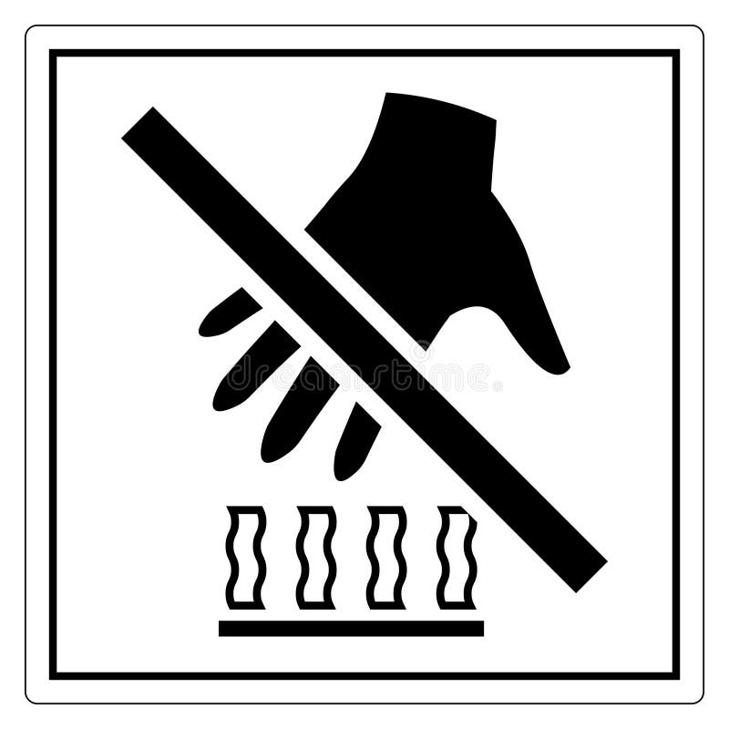 Hand Warning Against Contact with Hazardous Items Stock Illustration ...