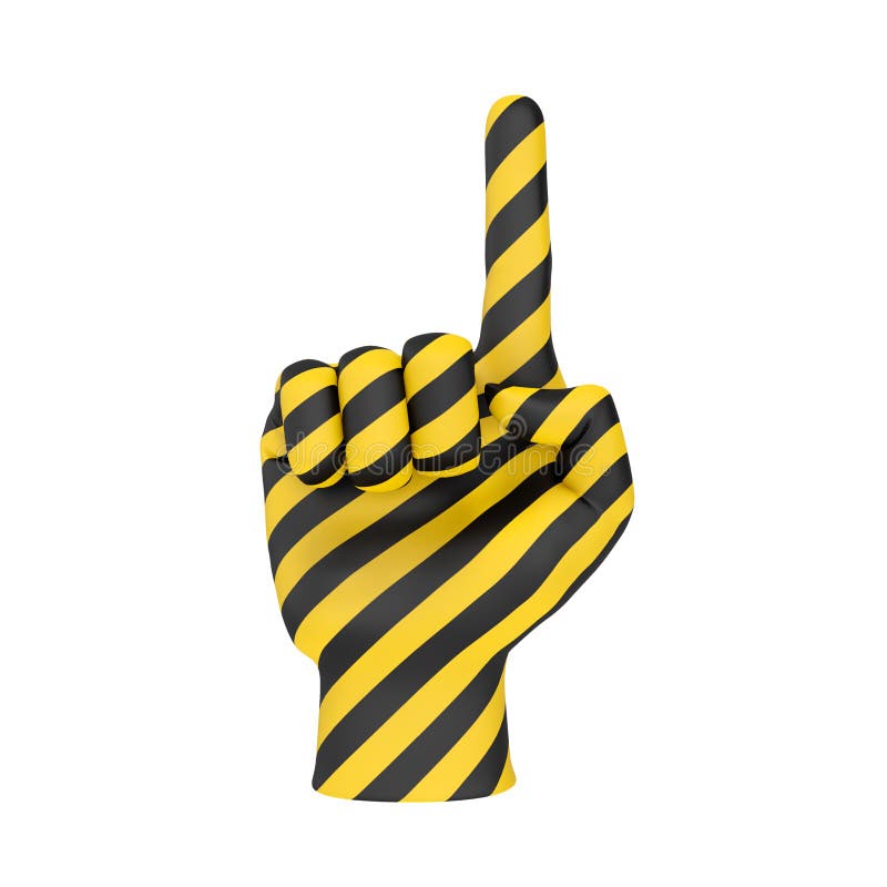 Hand warning sign stock illustration. Illustration of concept - 53024769