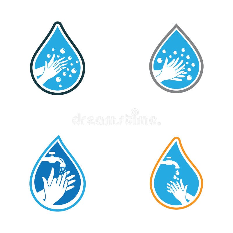 Hand wash logo template stock vector. Illustration of medical - 176745815