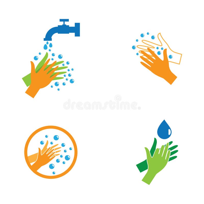 Hand wash logo template stock vector. Illustration of palm - 176745842