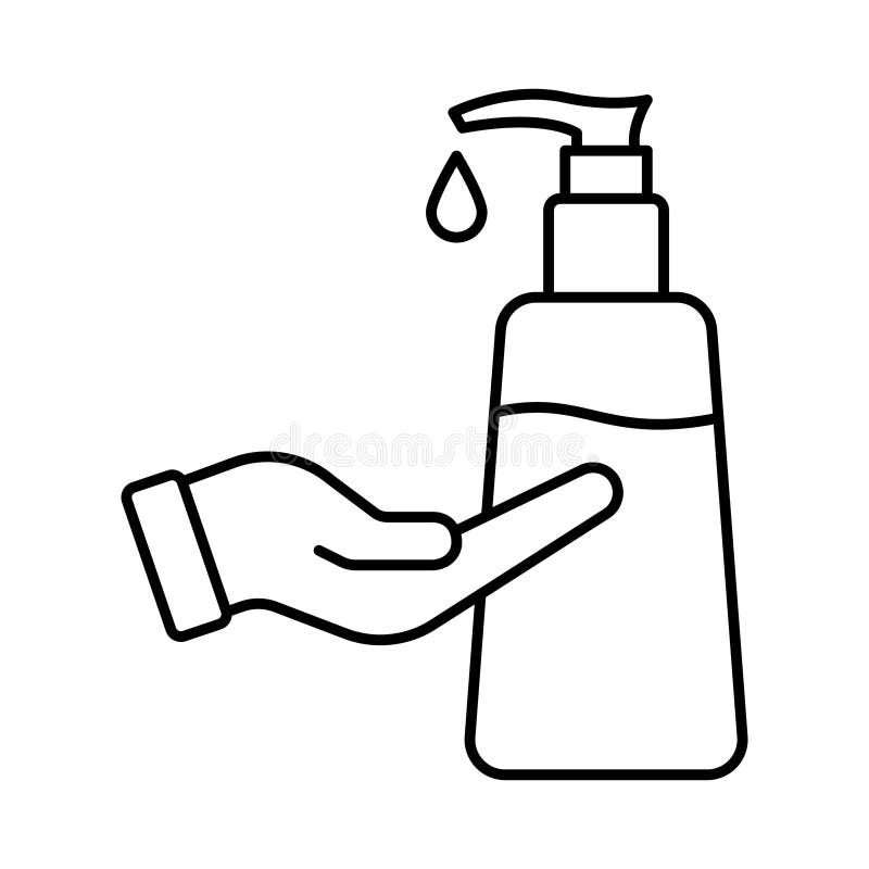 Hand Wash Outline Vector Icon Which Can Easily Modify or Edit Stock ...