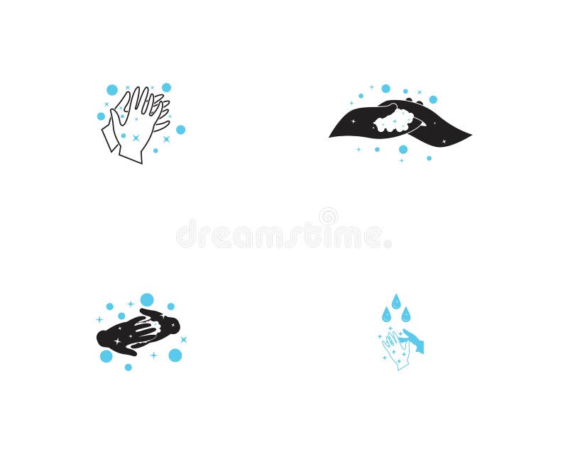 Hand Wash Set Logo Template Vector Illustration Stock Illustration ...