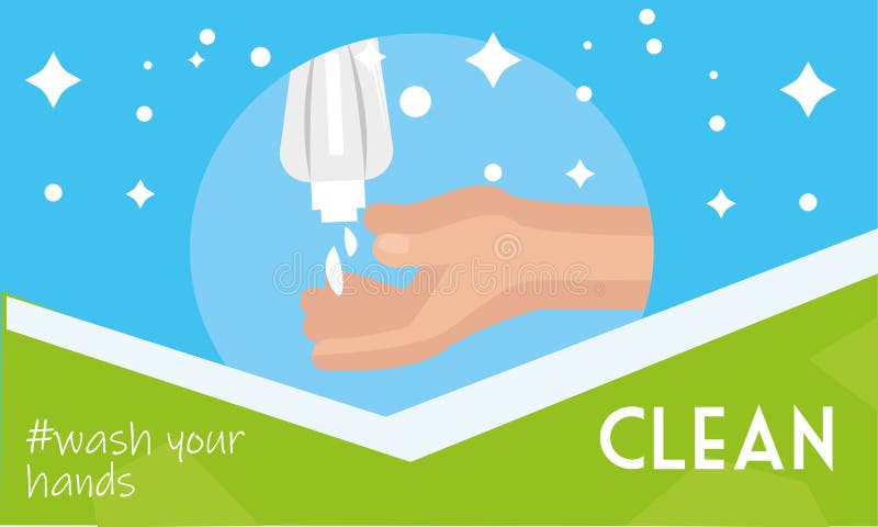 Hand washing banner stock vector. Illustration of hand - 191809634