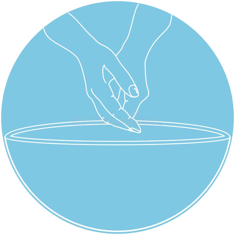 Hand Washing Line Drawing Vector Stock Vector - Illustration of washing ...