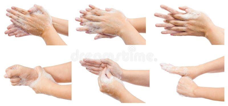 Hand Washing Medical Procedure Step by Step Stock Image - Image of ...