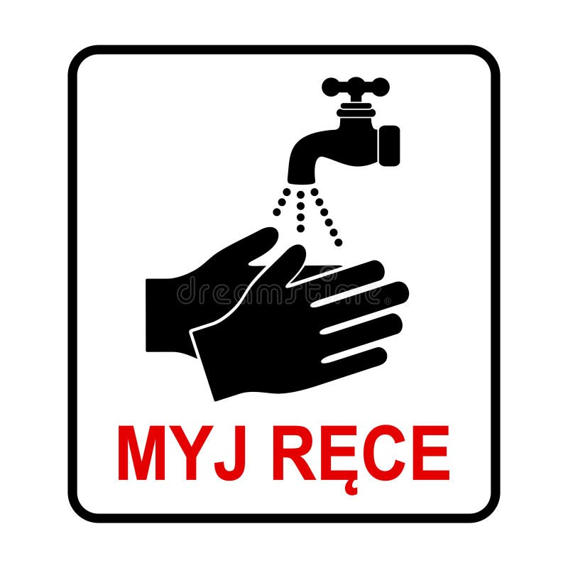 Hand washing sign stock vector. Illustration of sign - 304846172