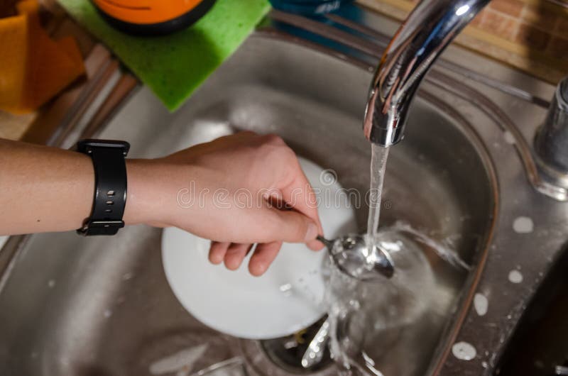 Washing spoon stock photo. Image of housework, household - 146792382